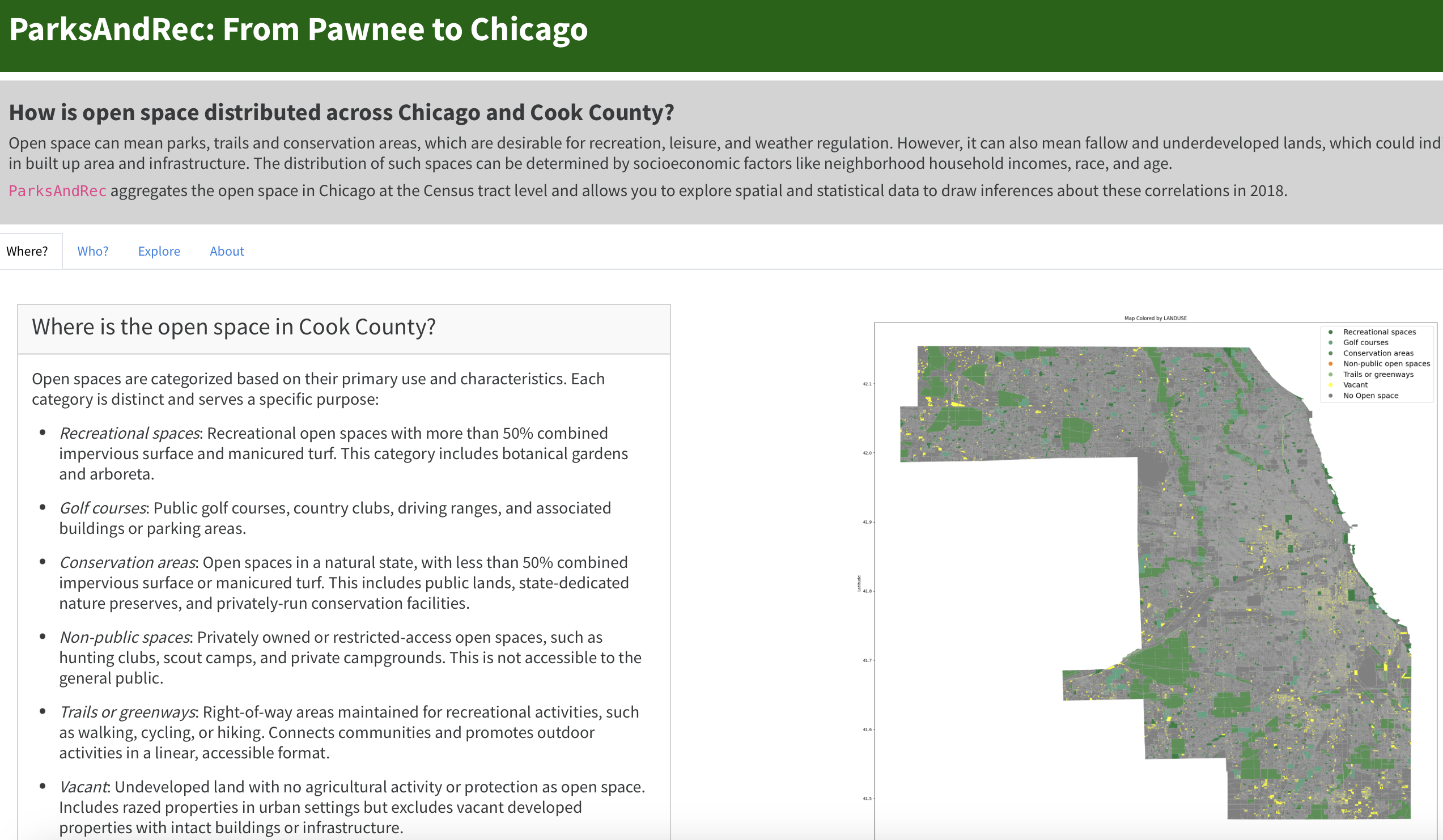 parksAndRec: Understanding the Spatial and Demographic Distribution of Open Space in Chicago ...